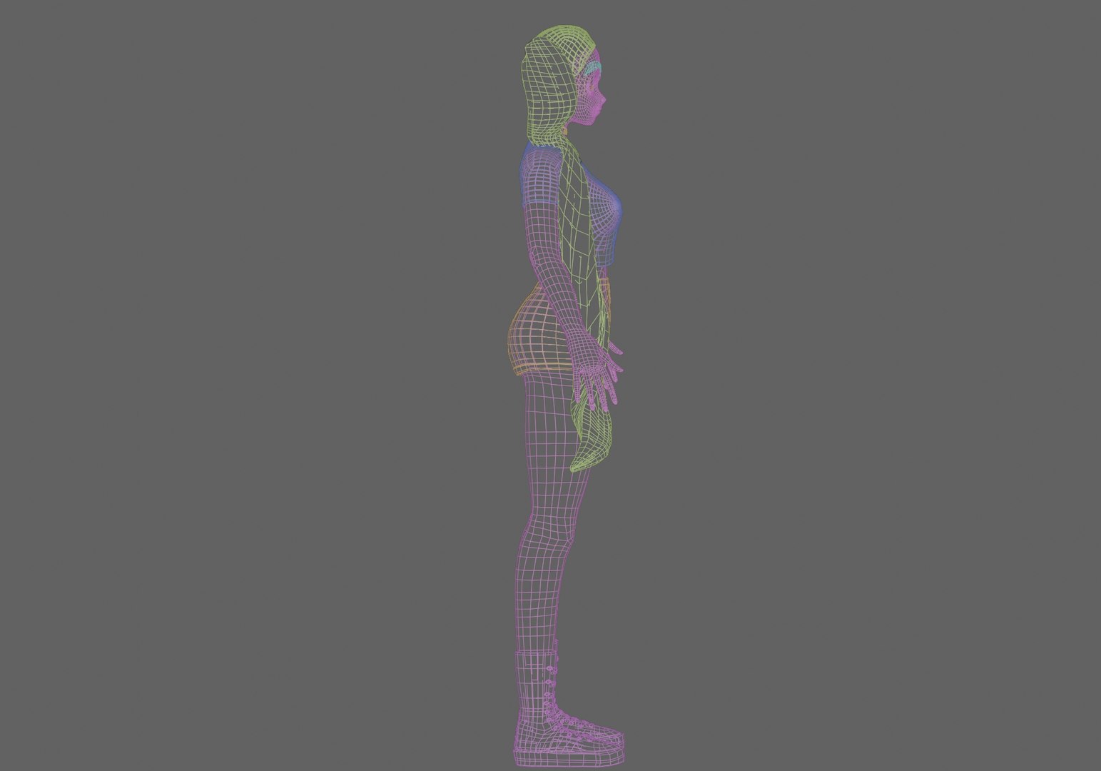 3D Basic Anime Girl V27846 - TurboSquid 2270362