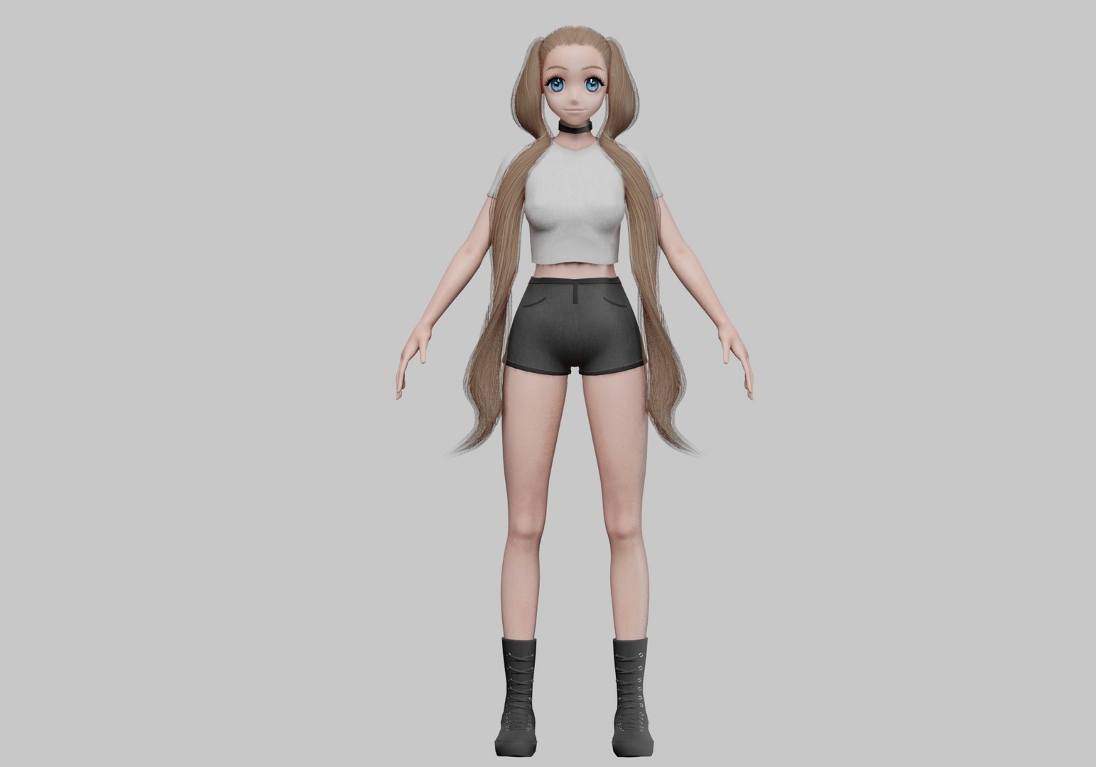 3D Basic Anime Girl V27846 - TurboSquid 2270362