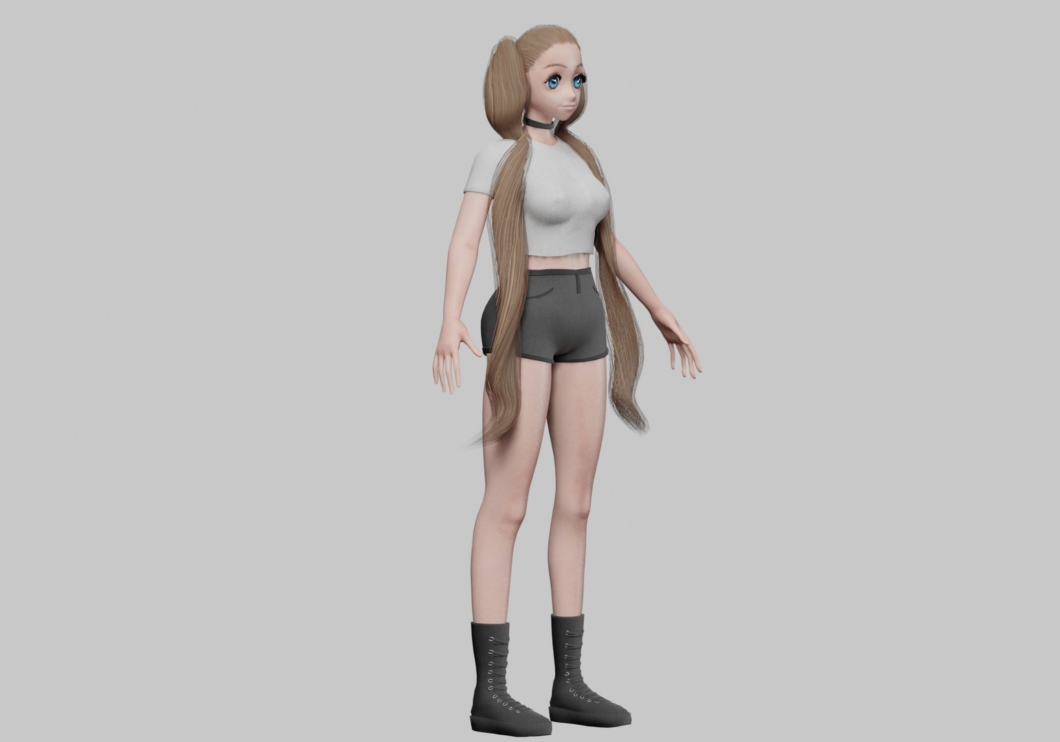 3D Basic Anime Girl V27846 - TurboSquid 2270362