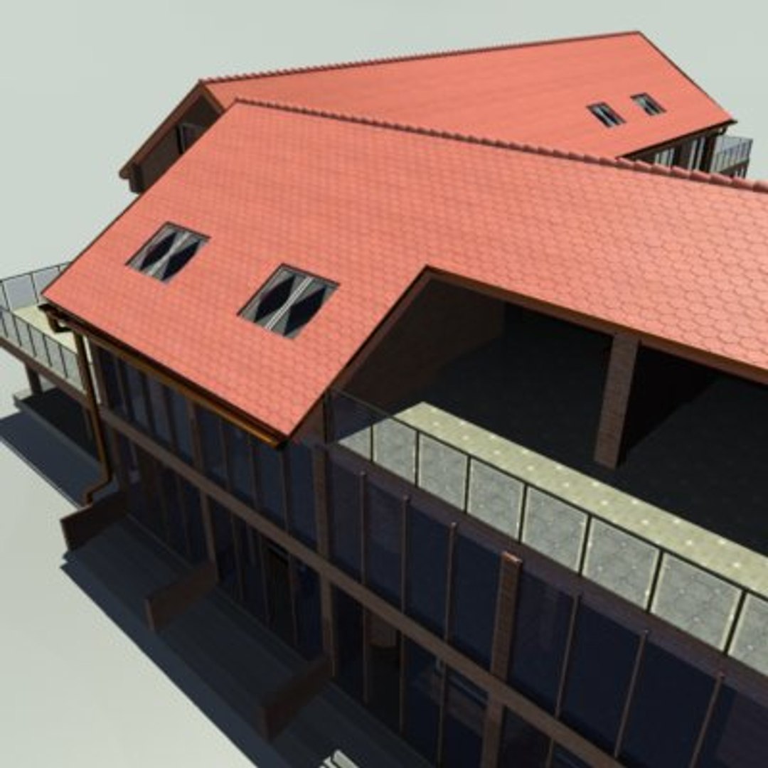 big hotel building 3d model