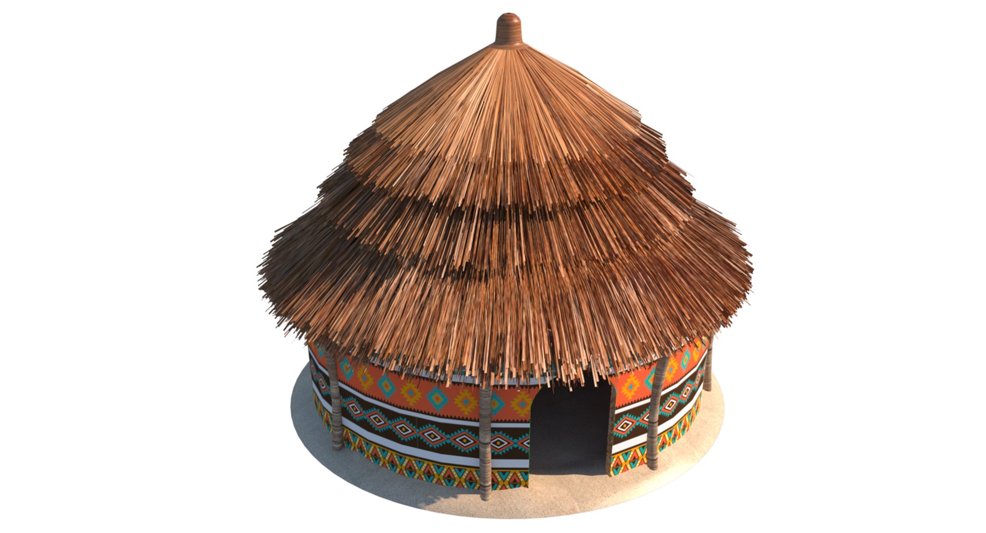 African Hut 3D Model - TurboSquid 1199849