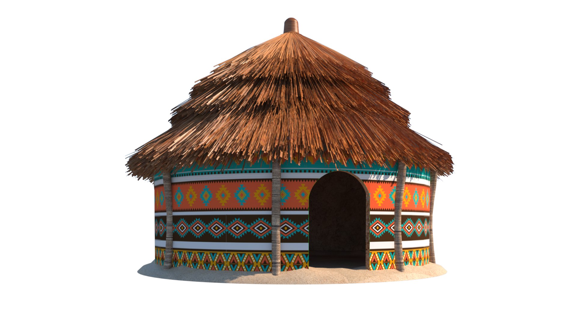 African Hut 3D Model - TurboSquid 1199849