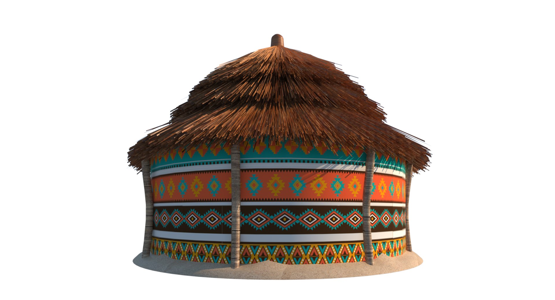 African Hut 3D Model - TurboSquid 1199849