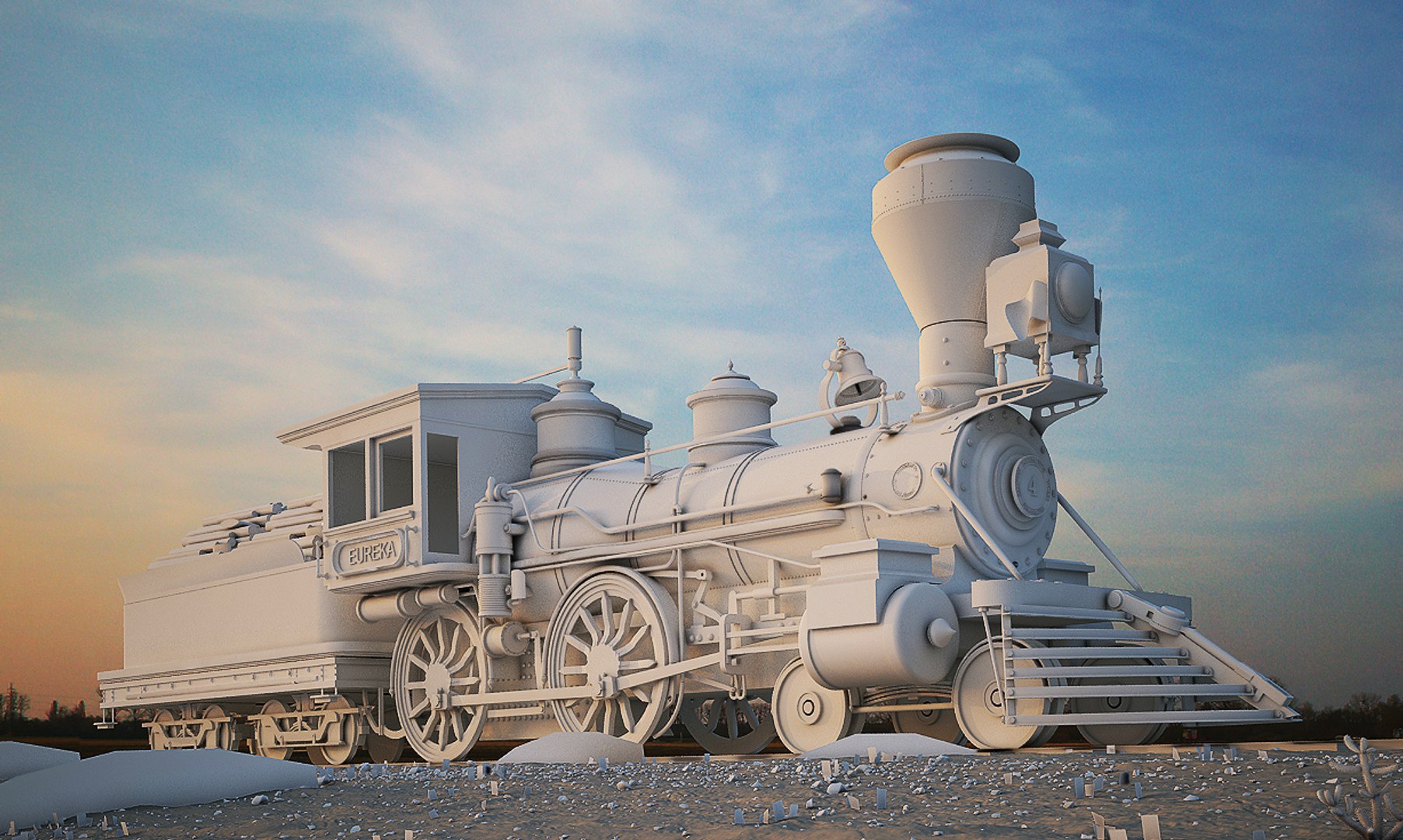 3d Locomotive Train Model