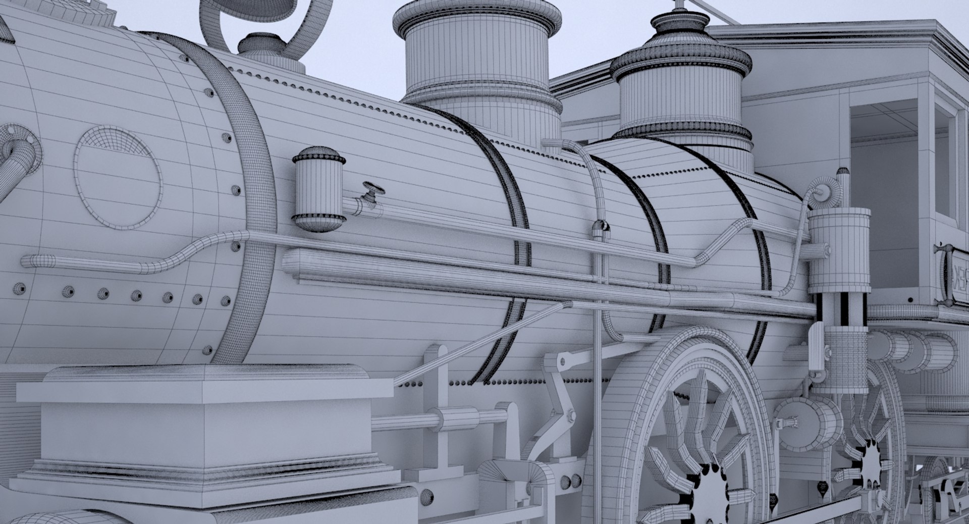 3d Locomotive Train Model