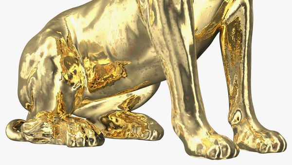 3D Winged Sphinx Gold Sculpture model - TurboSquid 1851752