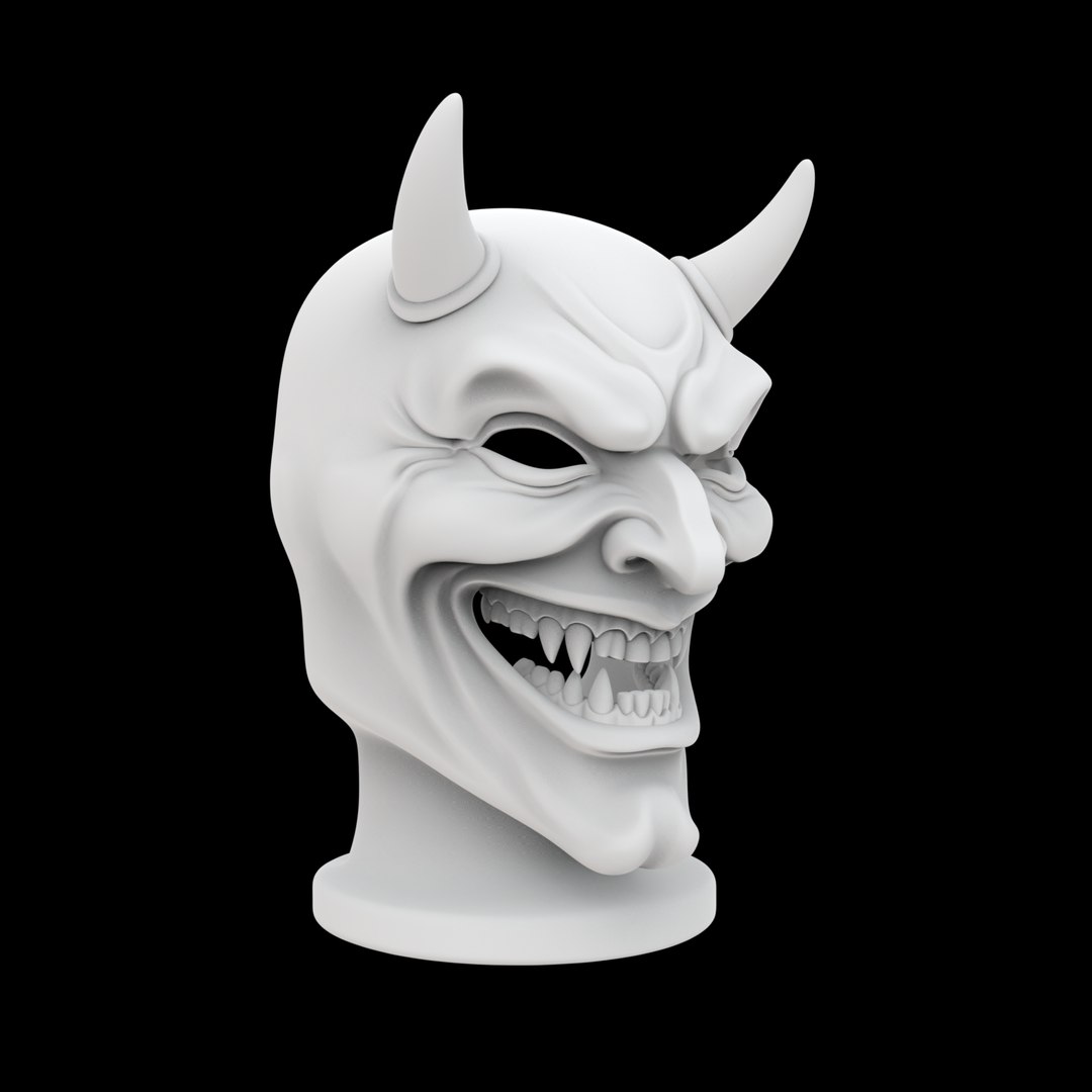 3D Smiling Devil Mask 3D Print Model Front View Model - TurboSquid 2487222