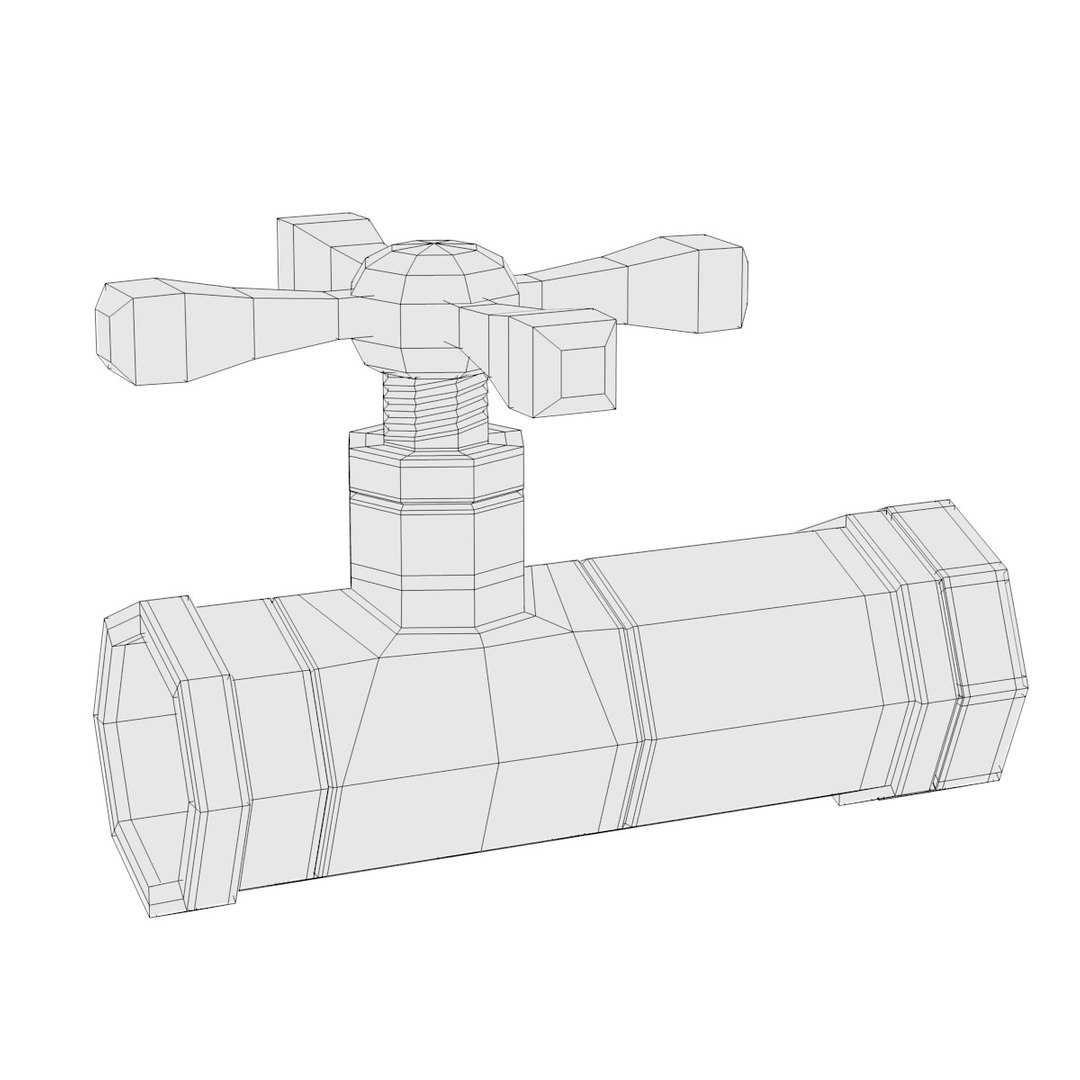 3d model valve water