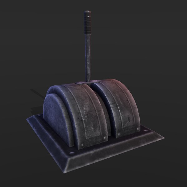 3d model ready dungeon lever