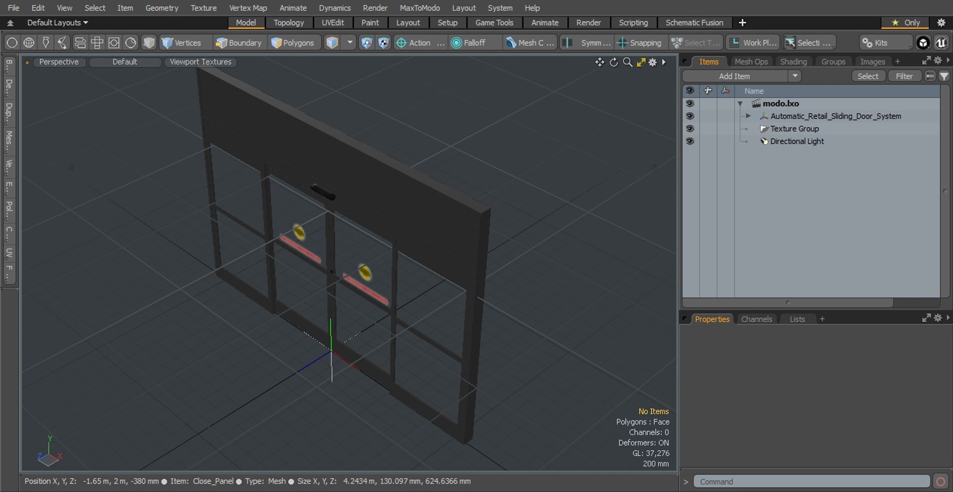 3D Automatic Retail Sliding Door System - TurboSquid 2041085