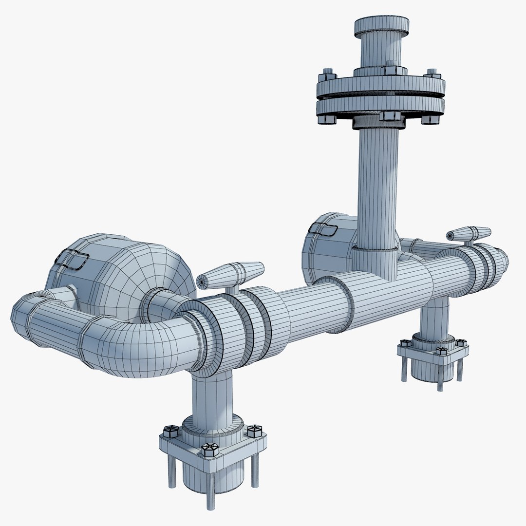 Pipe Pipeline 3d Model