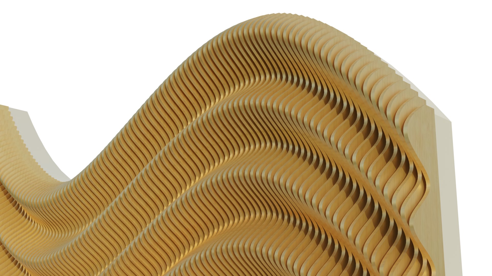 Multiple Waves Wooden Wall 3D Model - TurboSquid 2179779