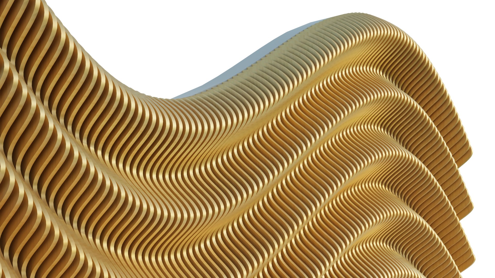 Multiple Waves Wooden Wall 3D Model - TurboSquid 2179779