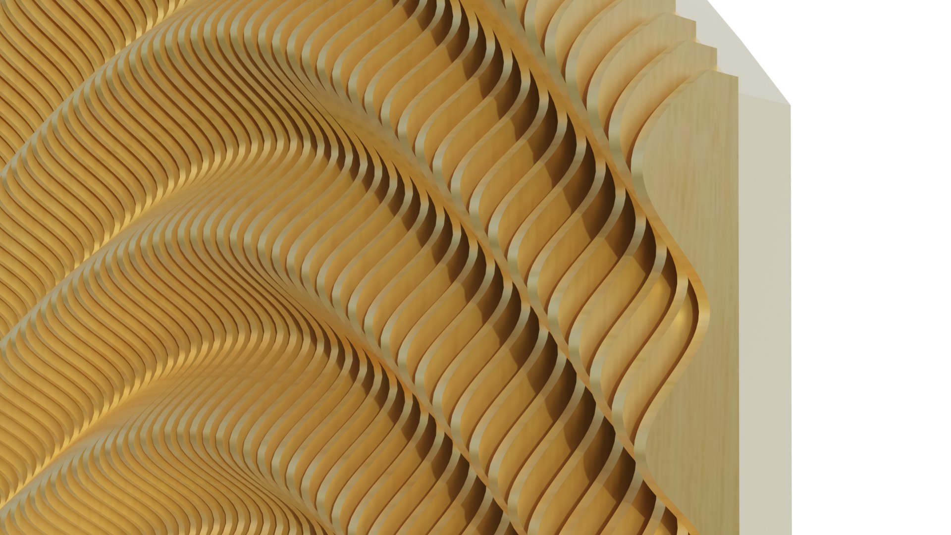 Multiple Waves Wooden Wall 3D Model - TurboSquid 2179779