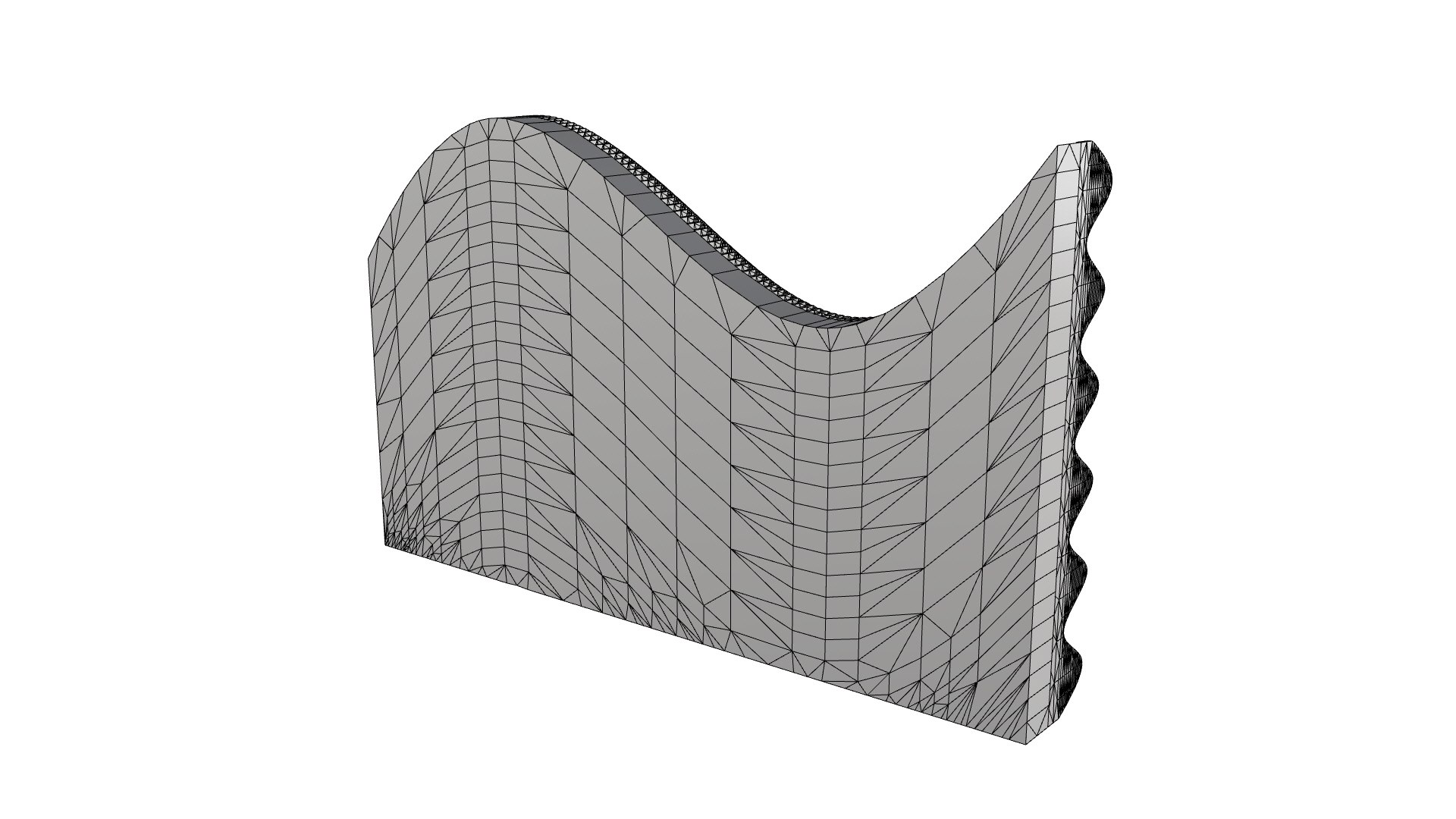 Multiple Waves Wooden Wall 3D Model - TurboSquid 2179779