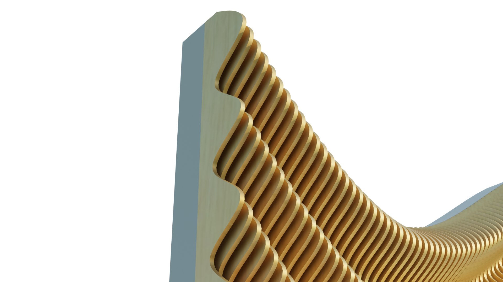 Multiple Waves Wooden Wall 3D Model - TurboSquid 2179779