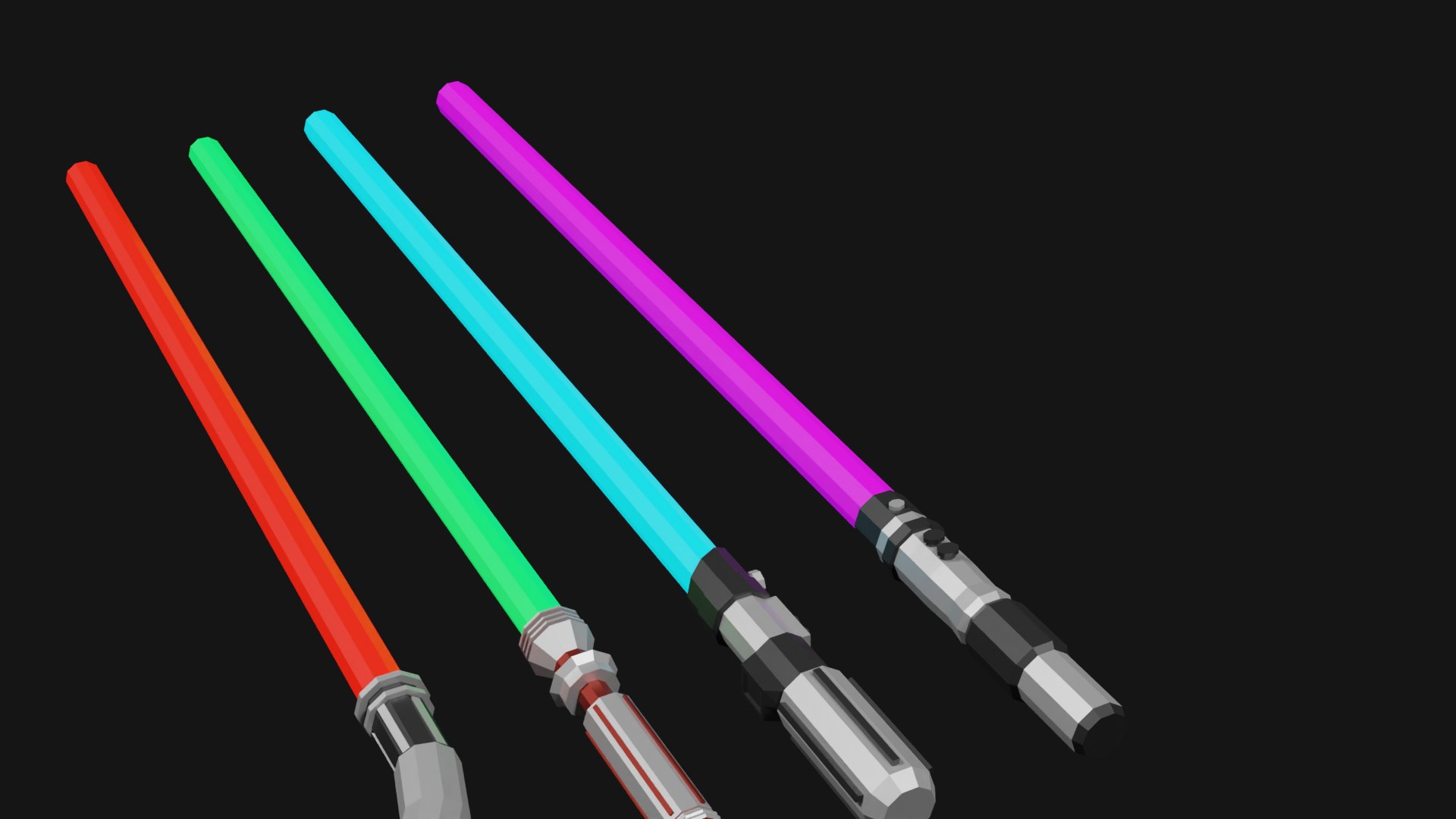 3D Lowpoly Lightsaber Collection Model - TurboSquid 1855081