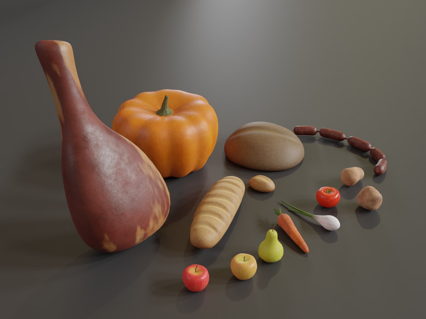 Food Set Model - TurboSquid 1809061
