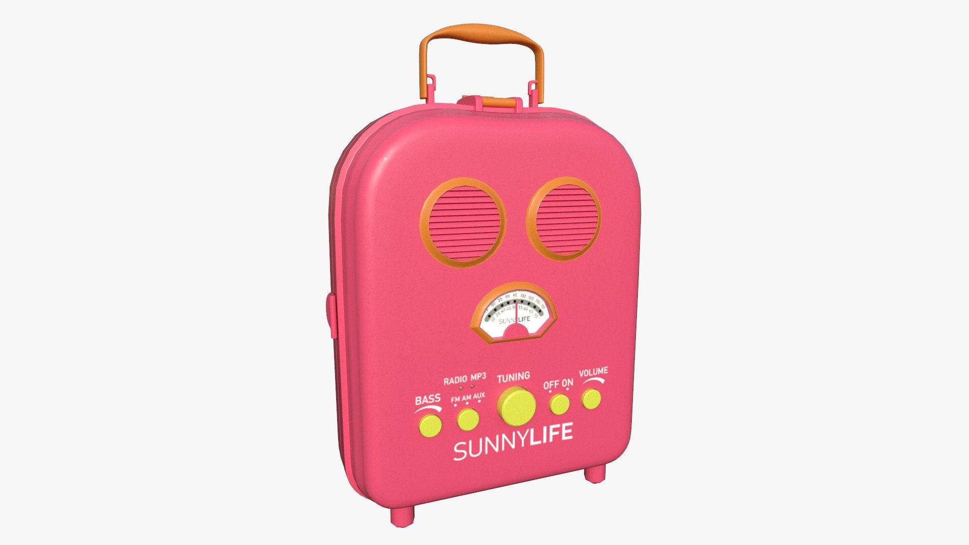 3D Cartoon Style Stylized Radio Sunnylife Radio Pink Edition ...