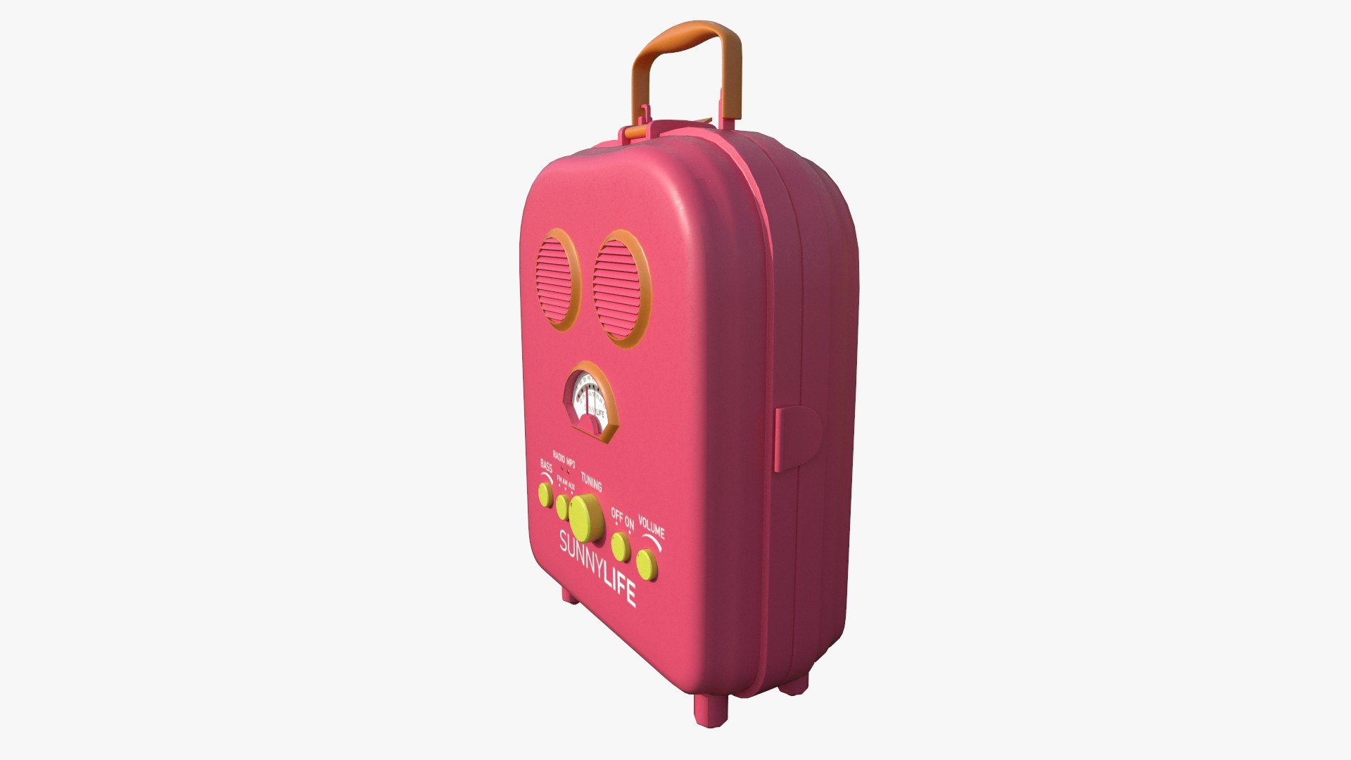 3D Cartoon Style Stylized Radio Sunnylife Radio Pink Edition ...