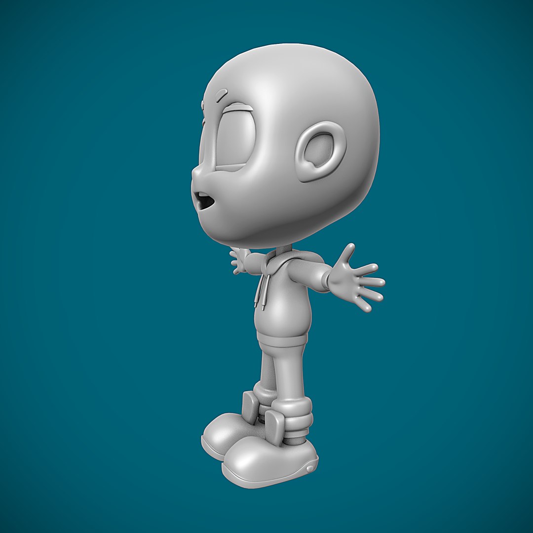 3D Cartoon Anime Character Base For Own Customization - TurboSquid 2419205