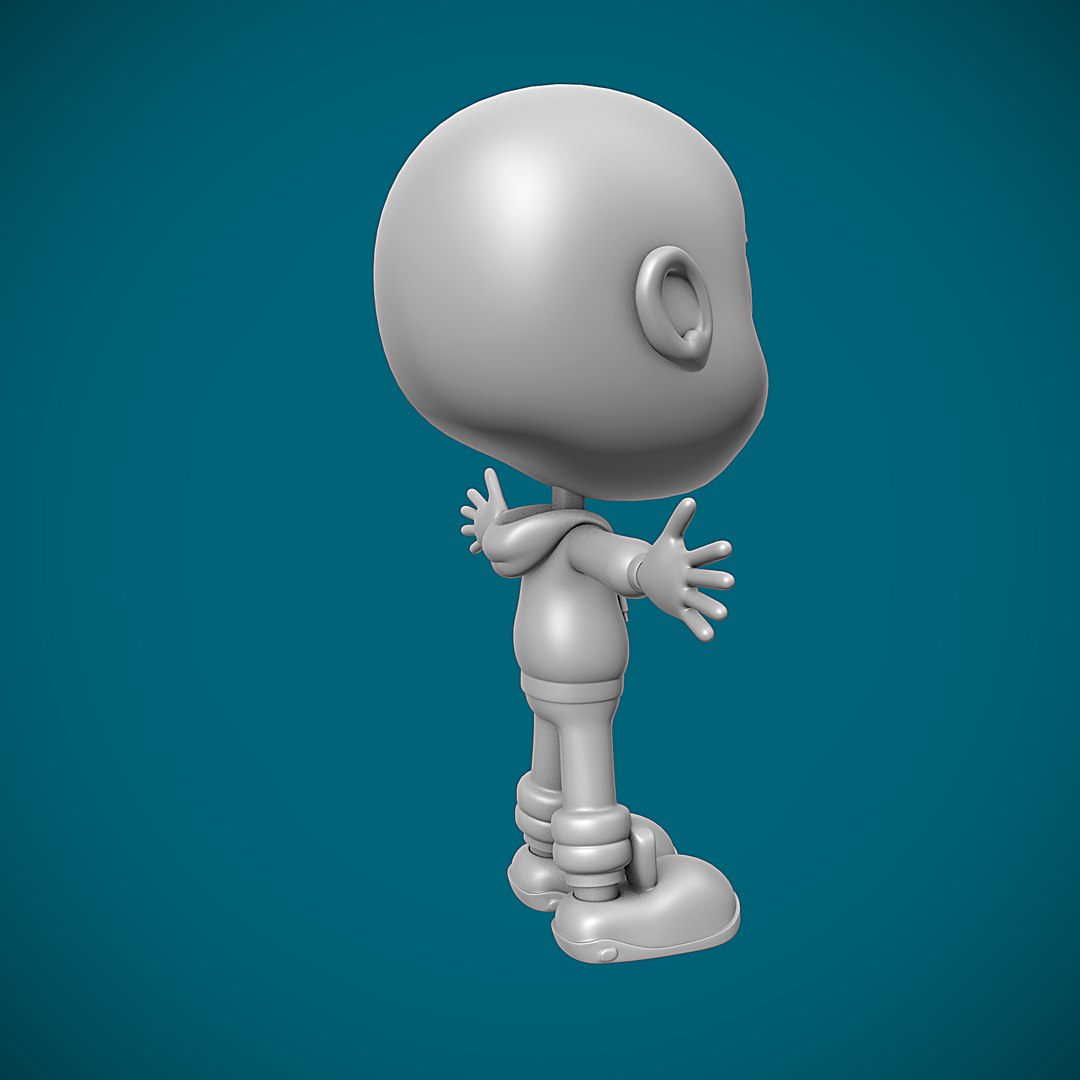 3D Cartoon Anime Character Base For Own Customization - TurboSquid 2419205