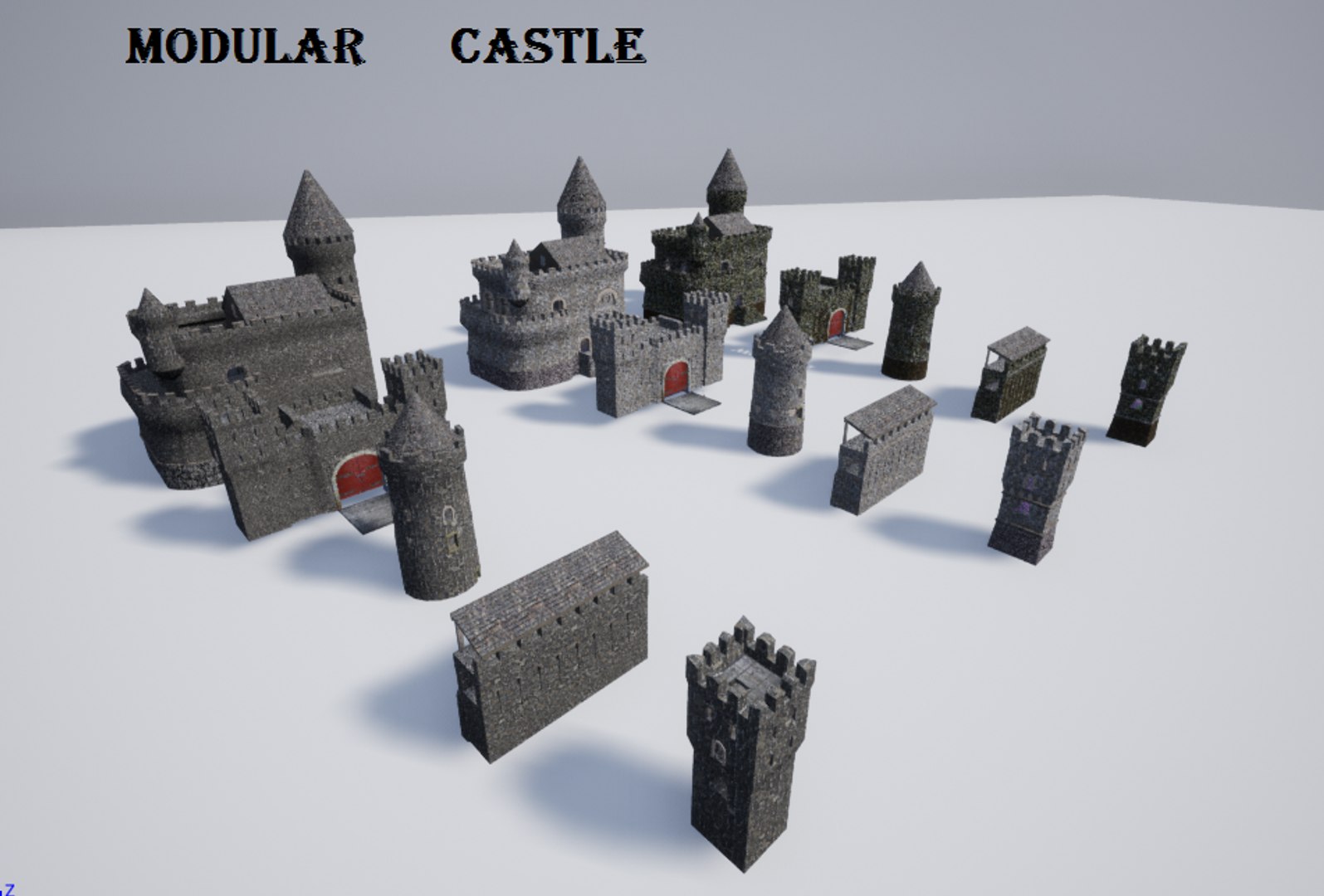 3D Modular Medieval Castle - TurboSquid 1470266