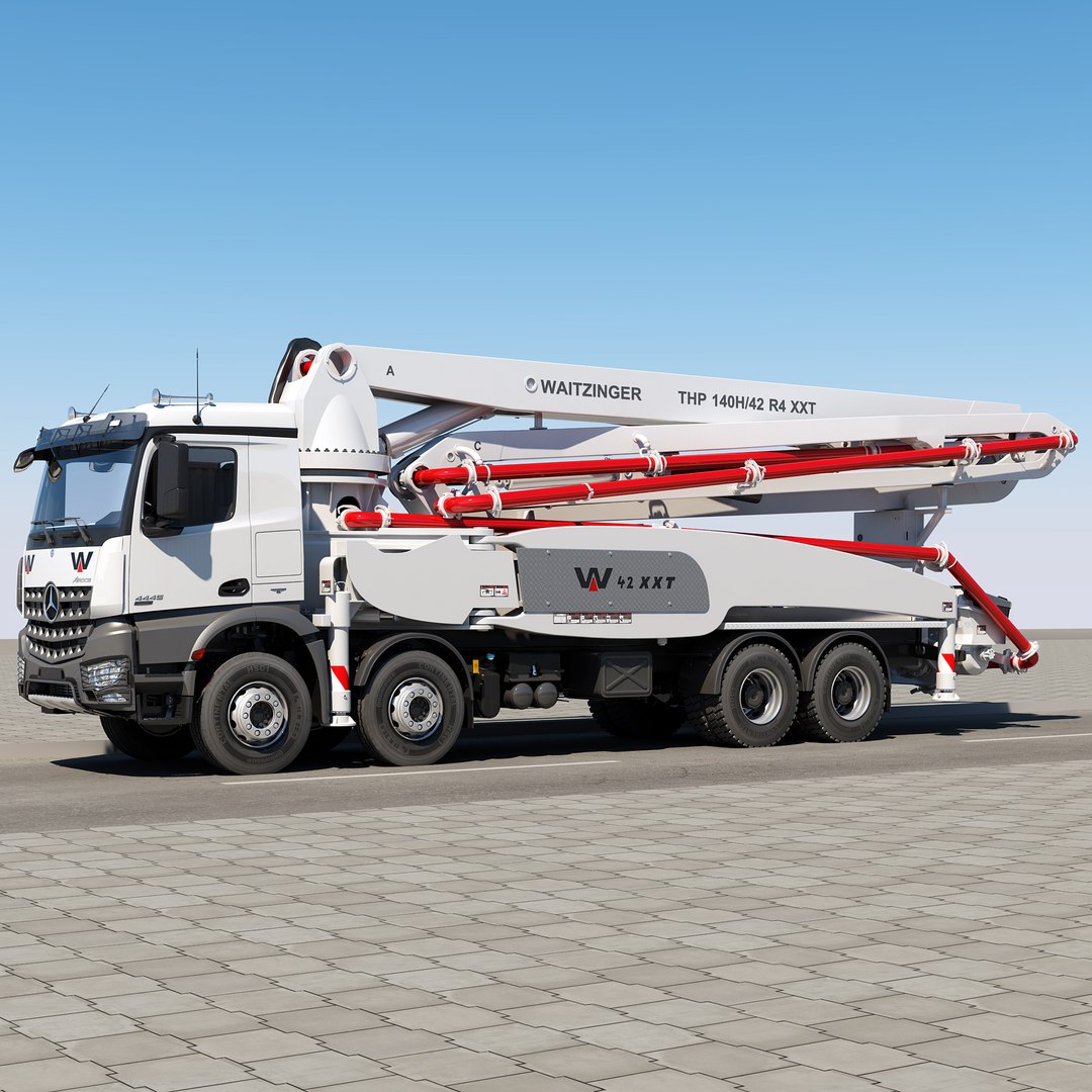 3d Model Of Arocs Concrete Pump
