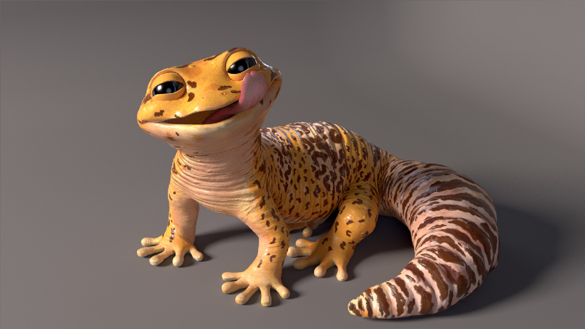 3D Stylized Gecko Mid PolyPBR 4K OBJ FBX USD Blend ABC 2 Skins Multiple ...