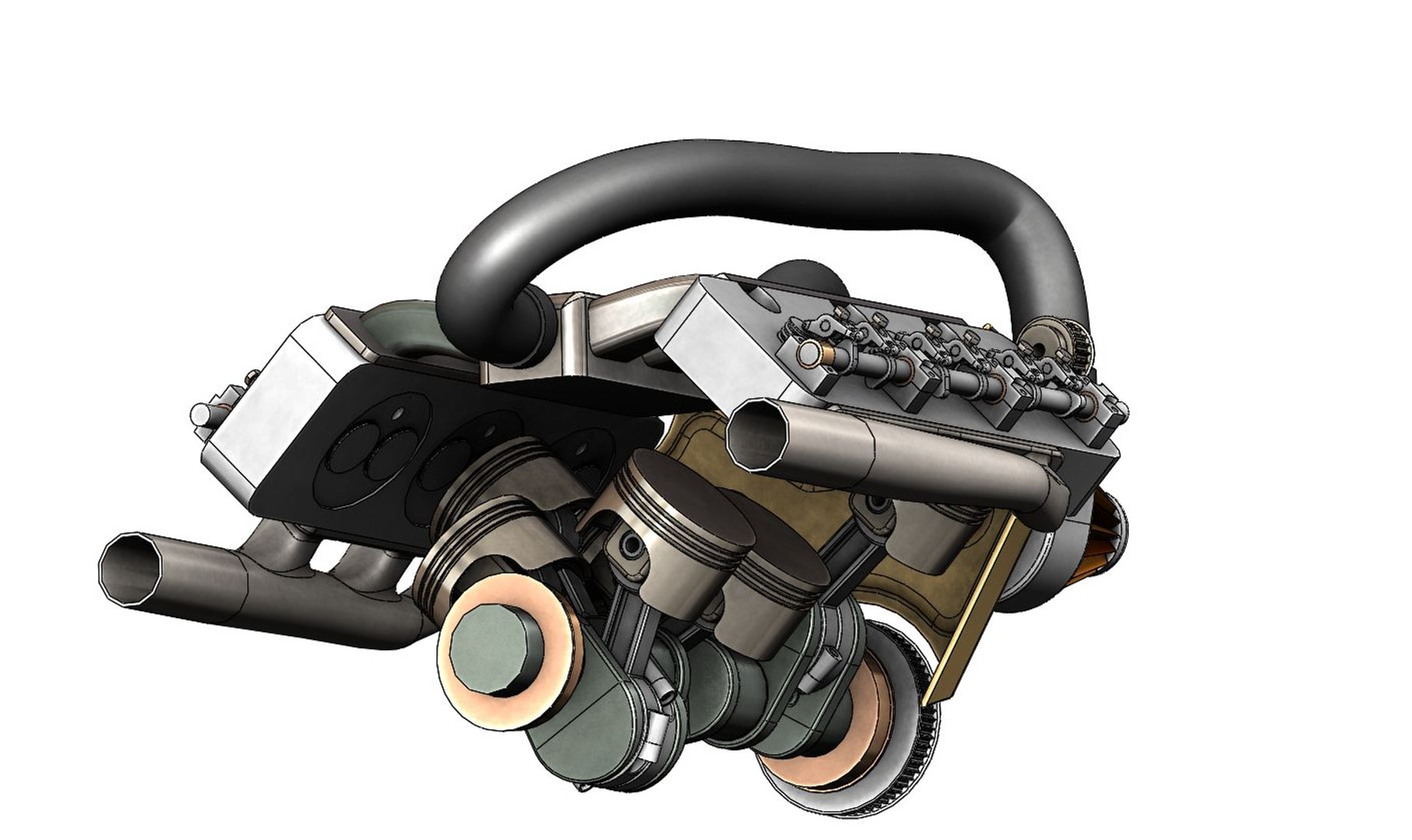 3D v6 engine model - TurboSquid 1251576