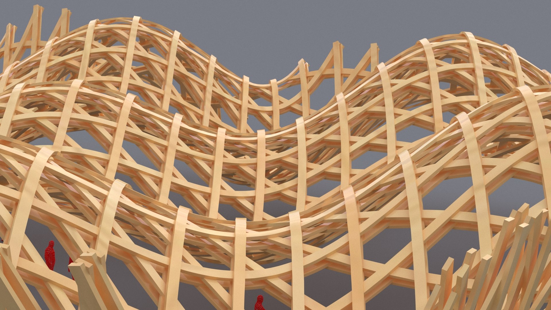3D Parametric Organic Wooden Structure 03 Model - TurboSquid 2413449