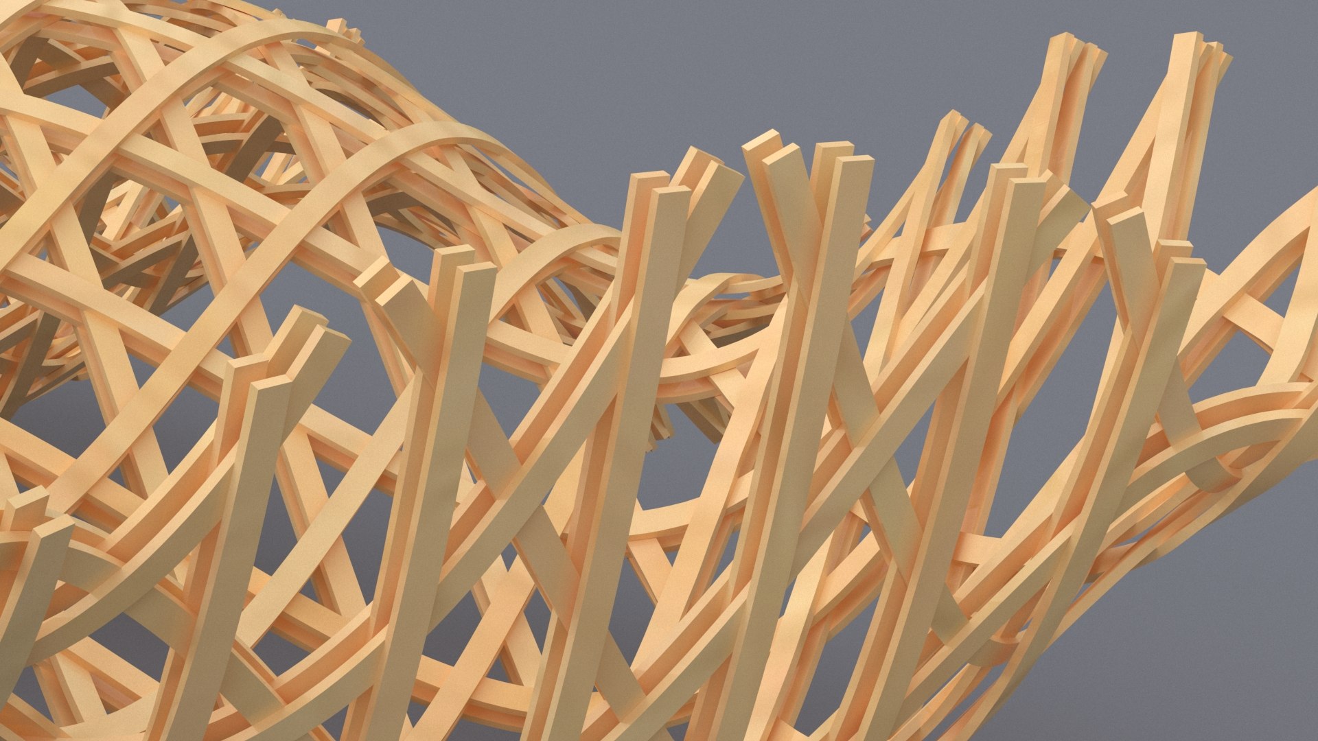3D Parametric Organic Wooden Structure 03 Model - TurboSquid 2413449