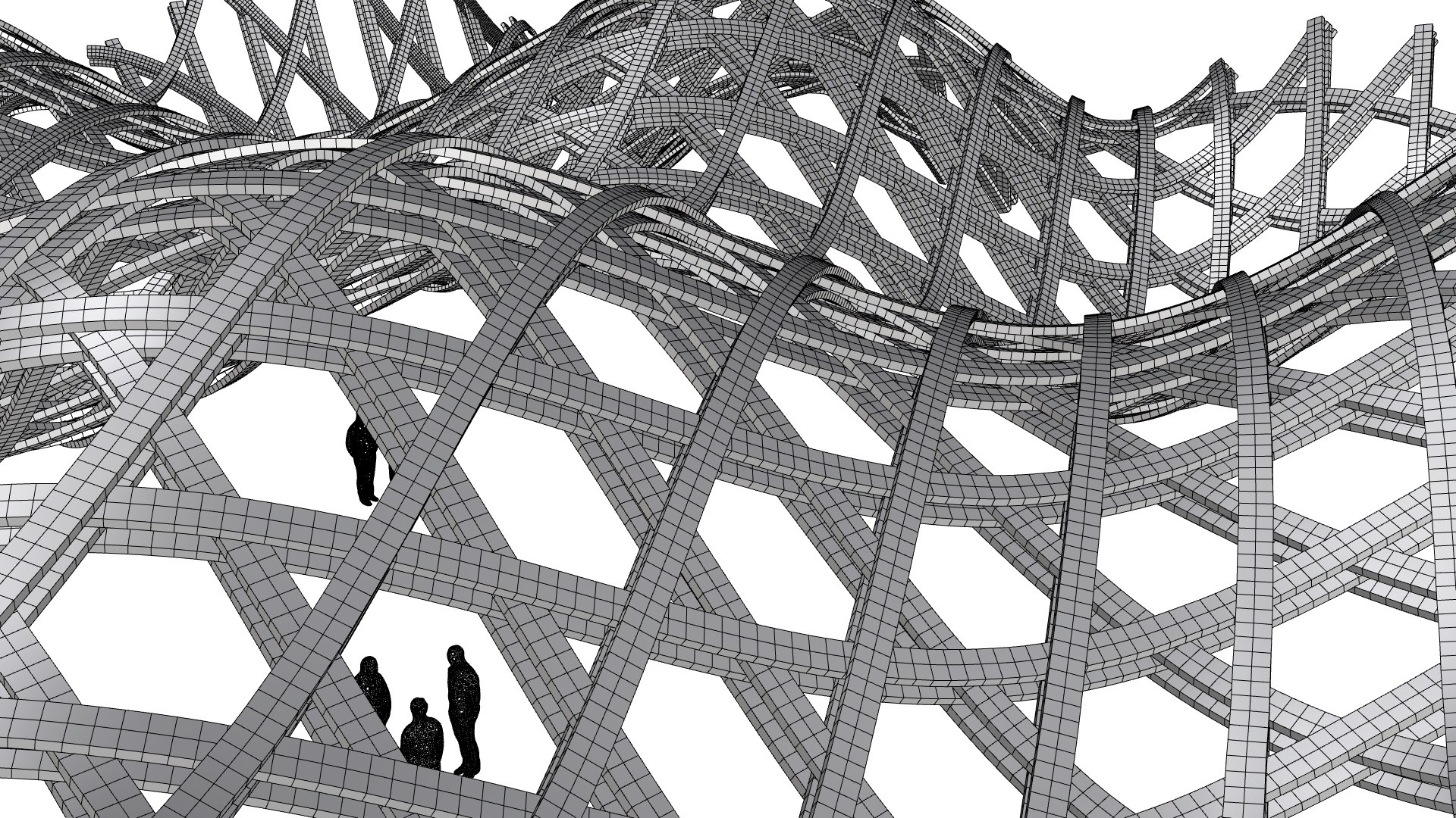3D Parametric Organic Wooden Structure 03 Model - TurboSquid 2413449