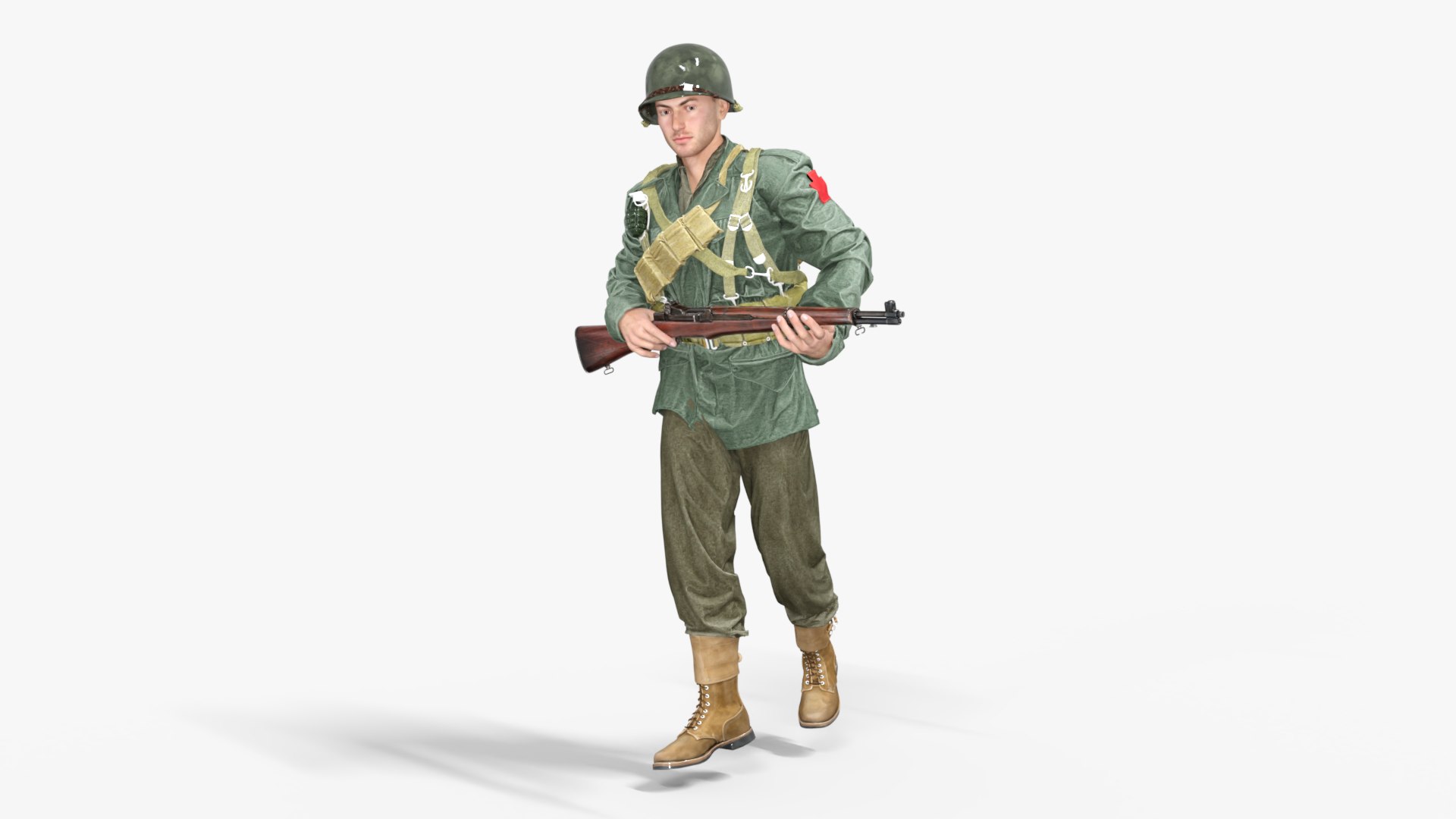 US World War 2 Soldier Low-poly Model - TurboSquid 2349172