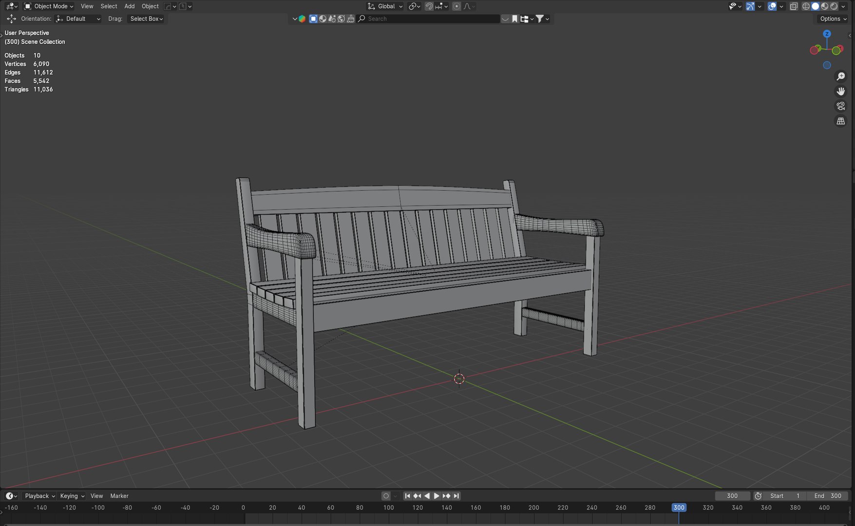 Old Wood Street Bench 3D Model With PBR Texture 3D Model 3D Model ...