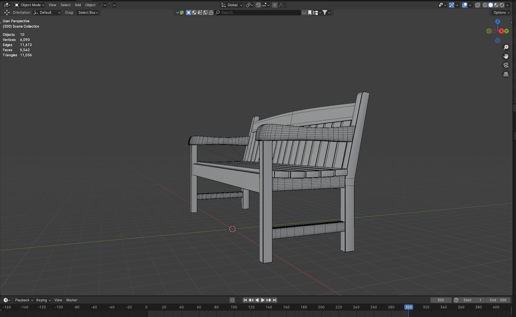 Old Wood Street Bench 3D Model With PBR Texture 3D Model 3D Model ...