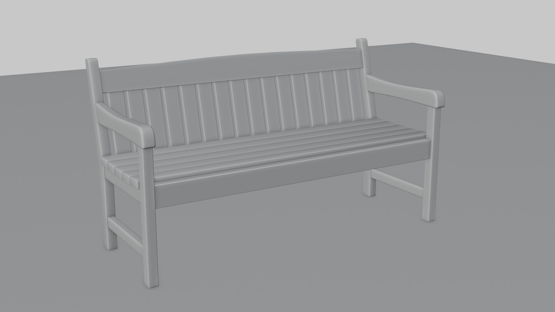 Old Wood Street Bench 3D Model With PBR Texture 3D Model 3D Model ...