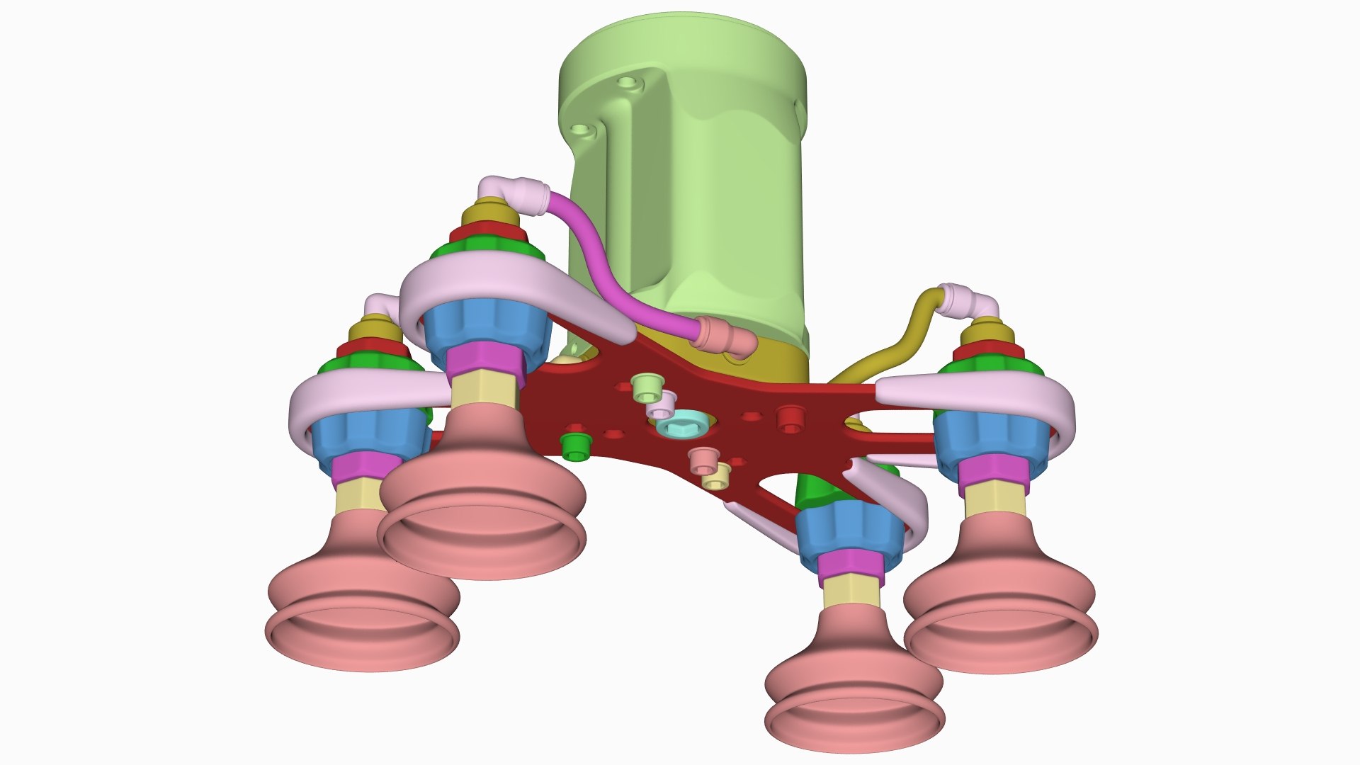 Vacuum Gripers Robotiq 4 Suction Caps Model - TurboSquid 1983548