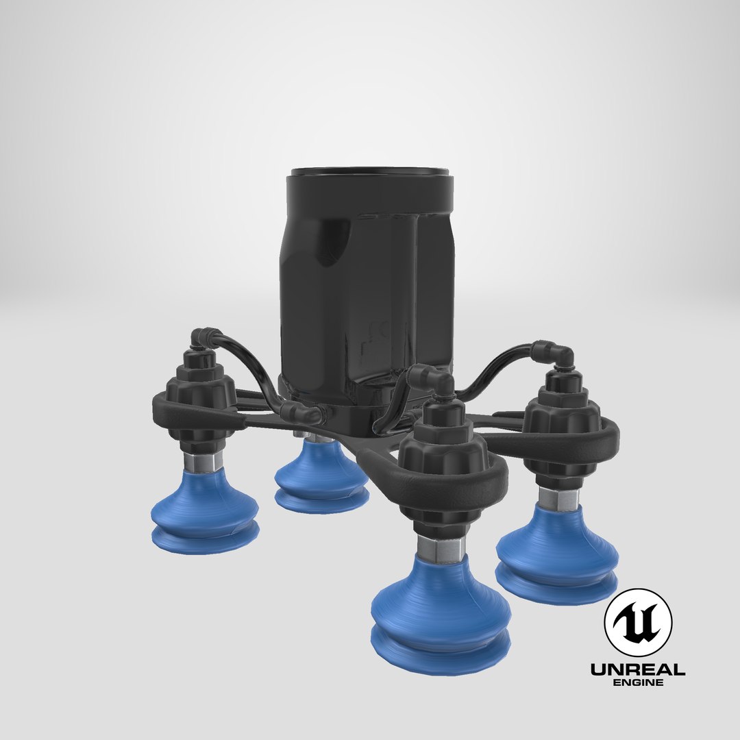 Vacuum Gripers Robotiq 4 Suction Caps Model - TurboSquid 1983548