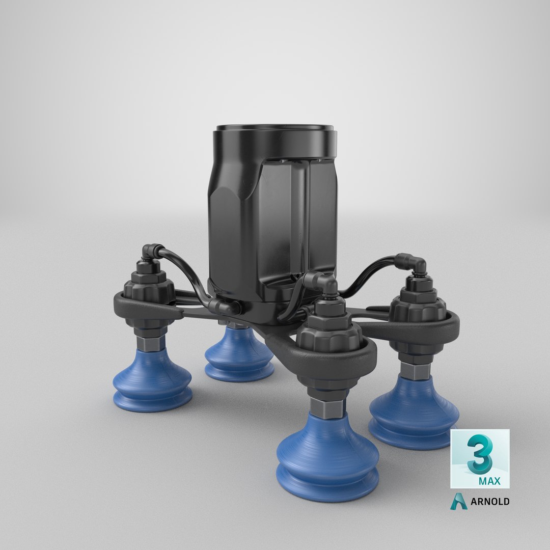 Vacuum Gripers Robotiq 4 Suction Caps Model - TurboSquid 1983548