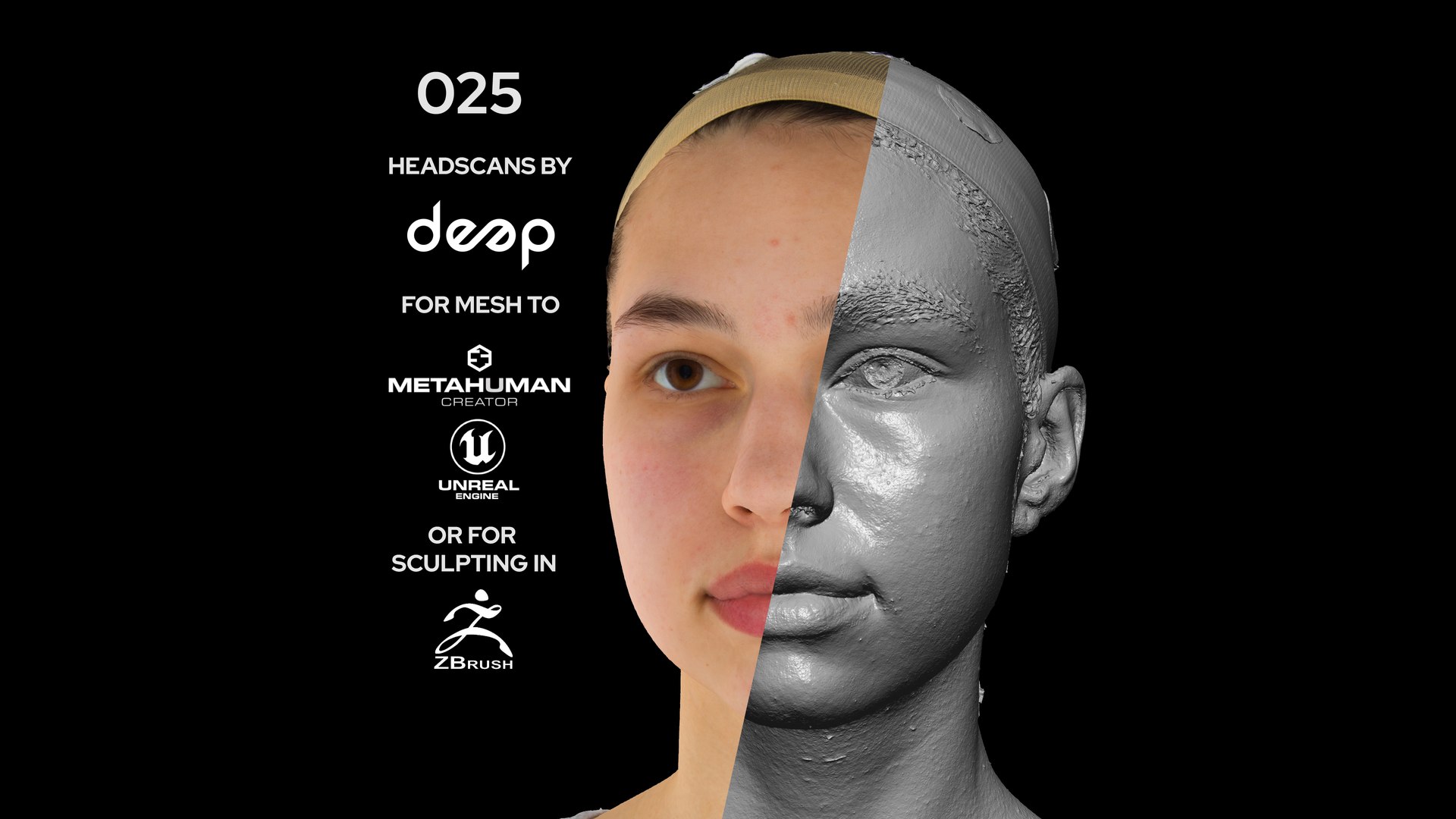 3D European Female 20s head scan 025 model - TurboSquid 2068404