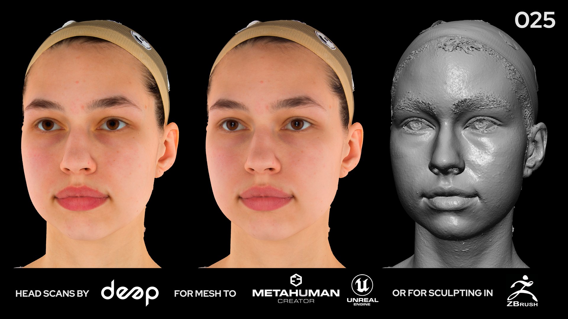 3D European Female 20s Head Scan 025 Model - TurboSquid 2068404
