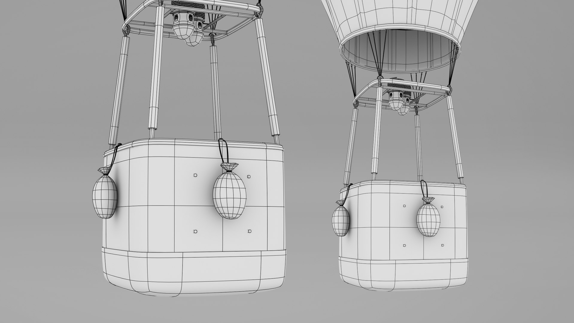 Hot Air Balloon Low-poly 3D Model - TurboSquid 2100596