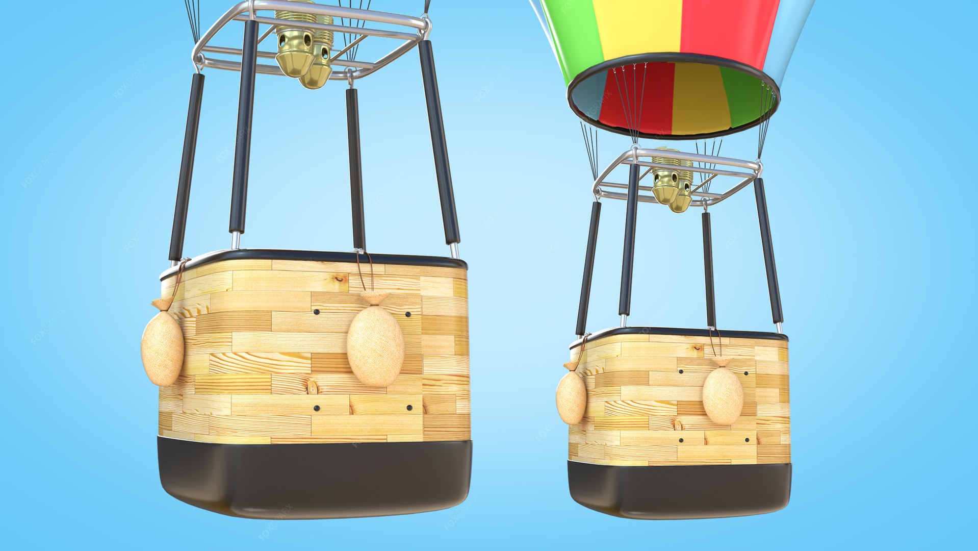 Hot Air Balloon Low-poly 3D Model - TurboSquid 2100596