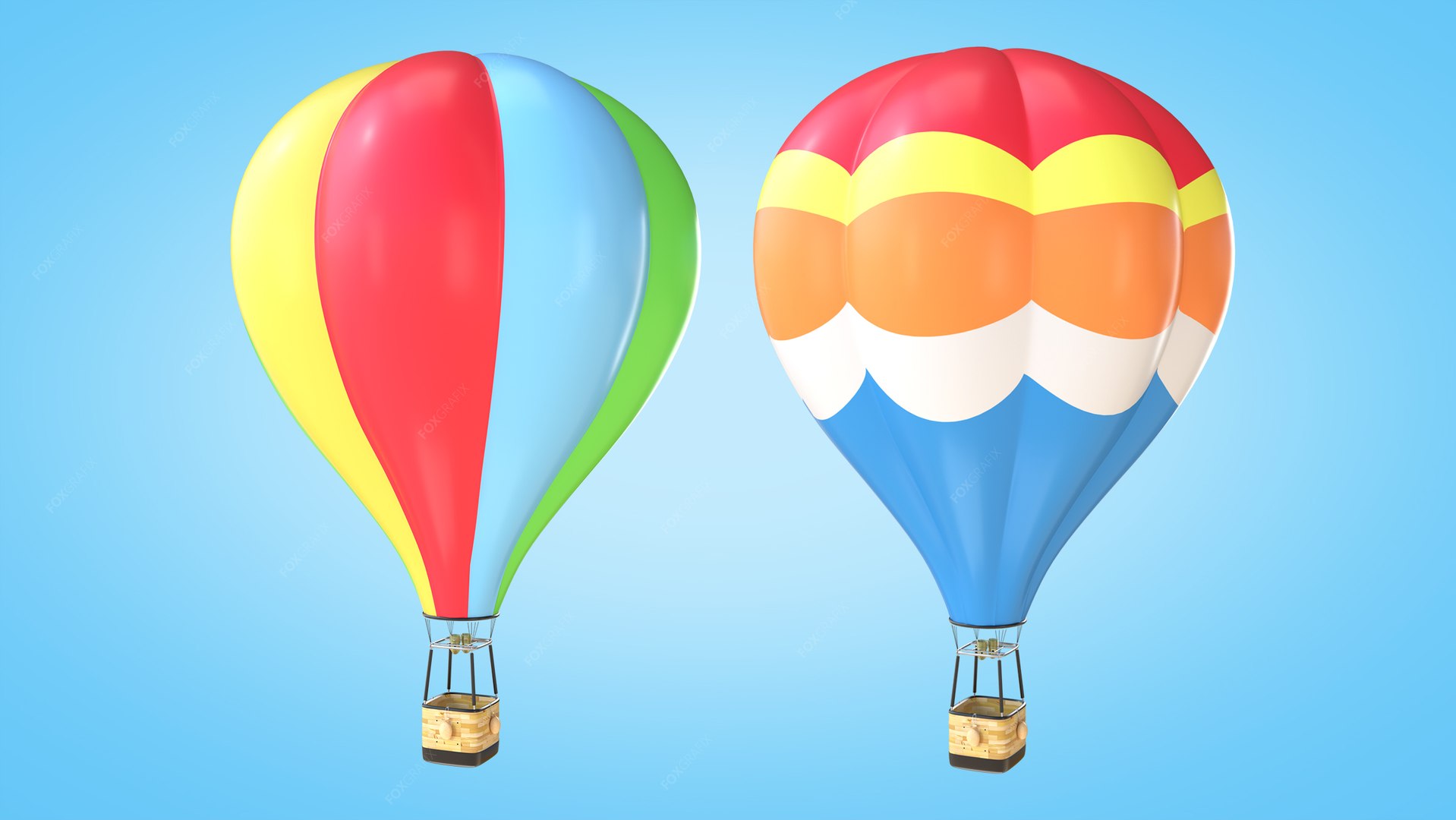 Hot Air Balloon Low-poly 3D Model - TurboSquid 2100596