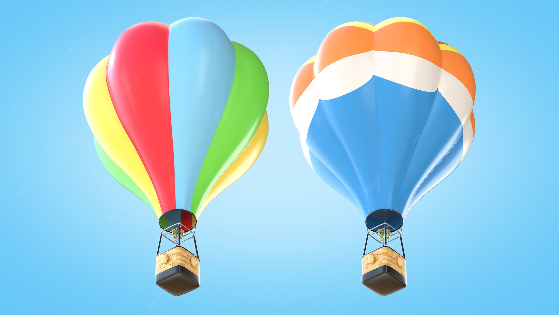 Hot Air Balloon Low-poly 3D Model - TurboSquid 2100596