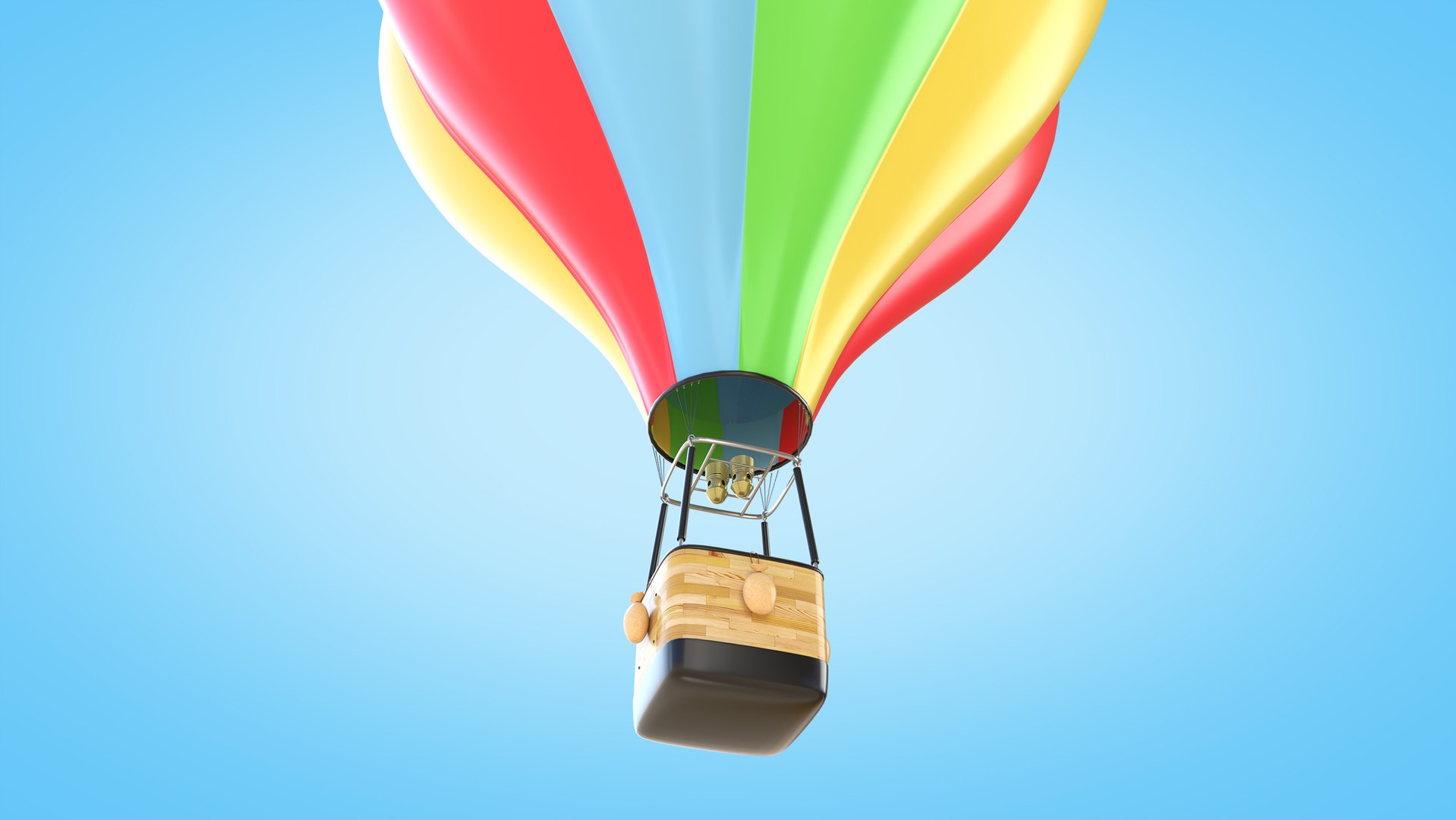 Hot Air Balloon Low-poly 3D model - TurboSquid 2100596