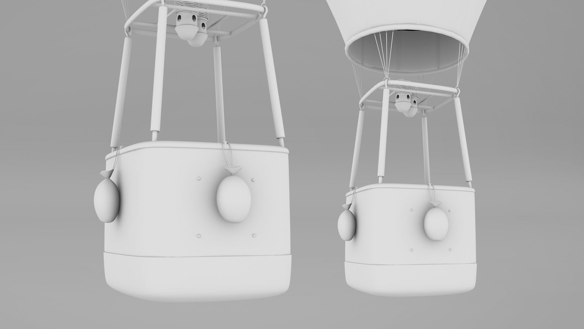 Hot Air Balloon Low-poly 3D Model - TurboSquid 2100596