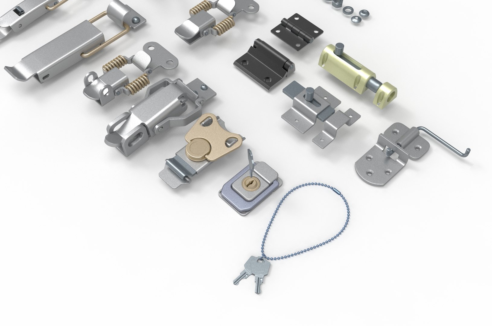 Latches and hinges 3D model - TurboSquid 2181766