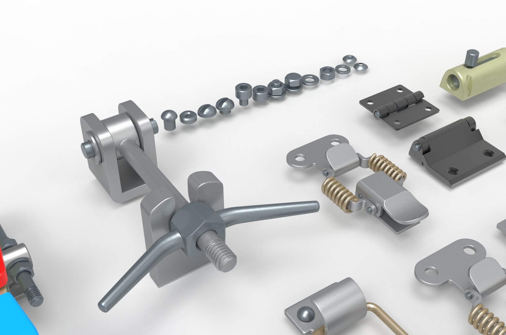 Latches and hinges 3D model - TurboSquid 2181766